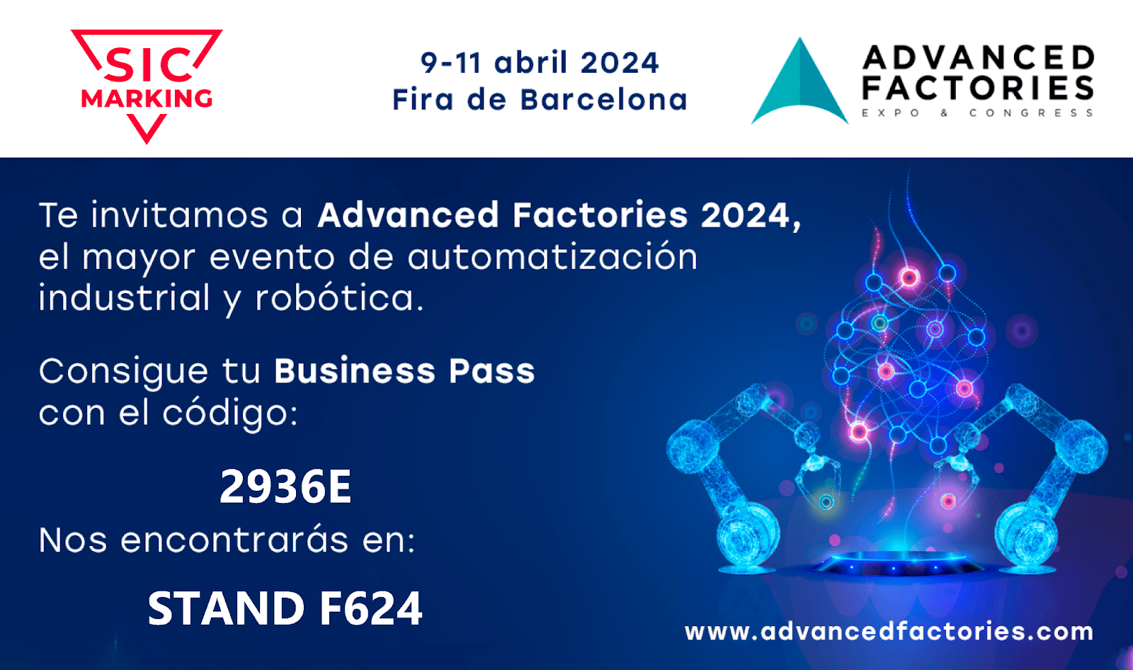 SIC Marking à l'Advanced Factories Expo & Congress 2024 - SIC MARKING